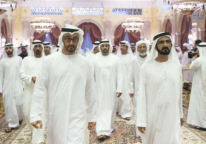 Los jeques Bin Rashid Al Maktoum y Bin Zayed Al Nahyan reciben a los ...