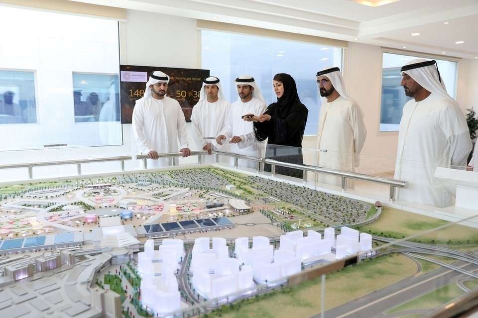 El jeque Mohammed bin Rashid Al Maktoum visita el recinto de la Expo 2020